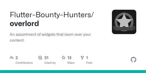 GitHub Flutter Bounty Hunters Overlord An Assortment Of Widgets That