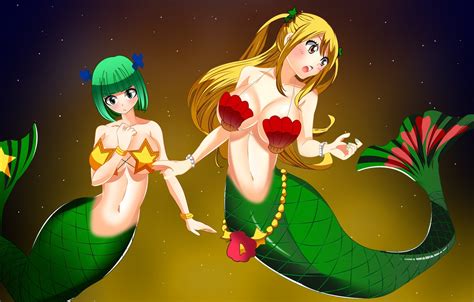 Wallpaper Sexy Green Eyes Long Hair Girls Boobs Anime Beautiful