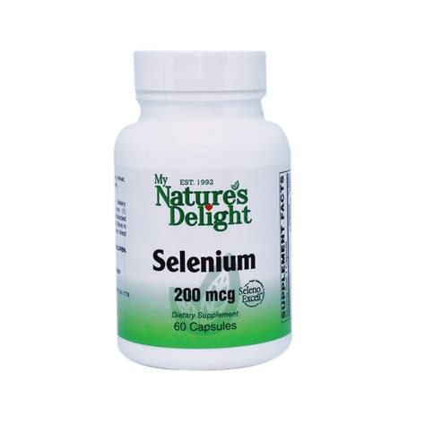 Selenium 200 Mcg 60 Caps My Natures Delight