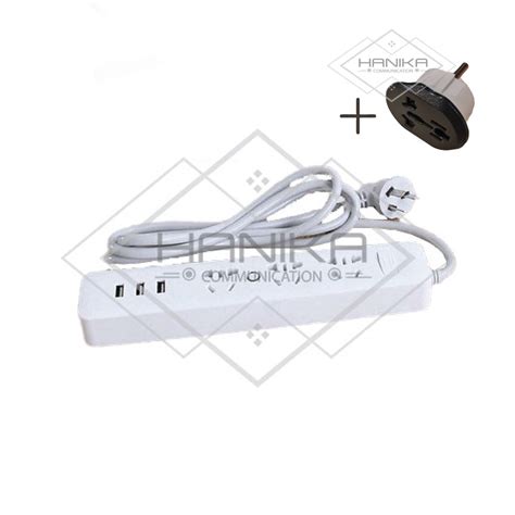 Jual Kabel Sambung 3 Port Usb Type F I Stop Kontak Powerstrip Strip