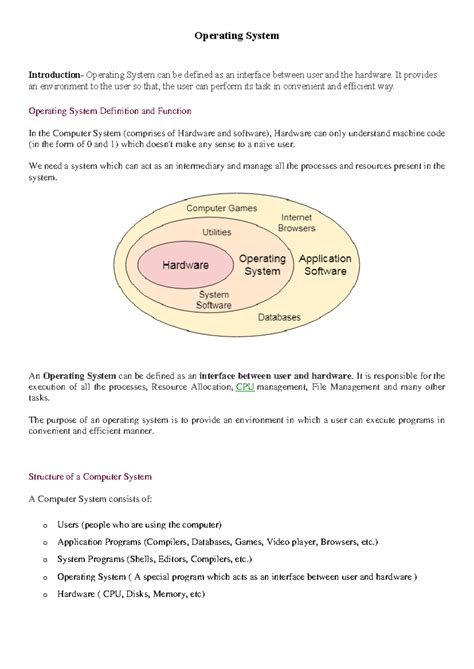 Computer And C Fundamentals Operating System Introduction Operating System Can Be Defined As