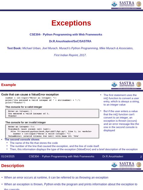 8exceptions Pdf Python Programming Language Integer Computer