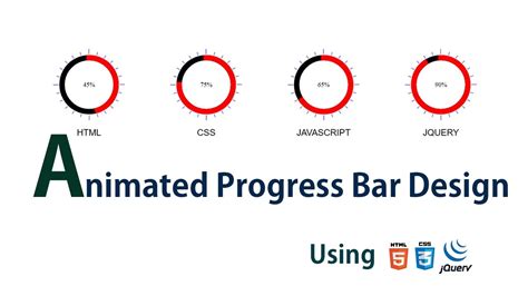 Animated Skill Circular Progress Bar Using Html Css And Jquery Ll With