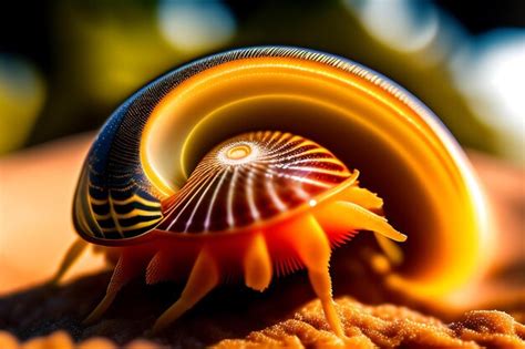 Premium Photo Closeup Of Spiral Shell Details Snail Swirl Science And Biology Beautiful Hermit