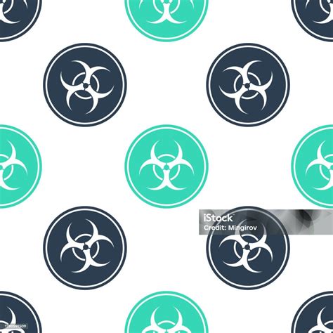 녹색 생물 위험 기호 아이콘 흰색 배경에 원활한 패턴을 격리 벡터 아이콘에 대한 스톡 벡터 아트 및 기타 이미지 아이콘 위험 건강 진단 Istock
