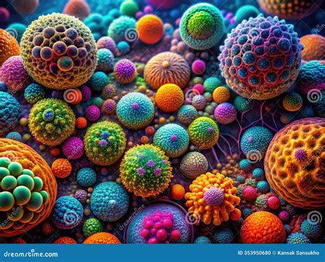 Panoramic Microscopic View Intricate Cellular Structures Unveiled In