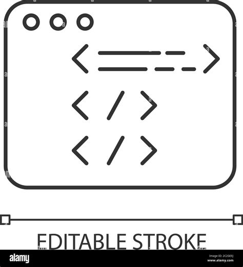 Website Development Pixel Perfect Linear Icon Stock Vector Image And Art