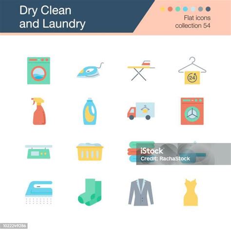 건조 청소 및 세탁 아이콘입니다 평면 디자인 컬렉션 54입니다 프레 젠 테이 션 그래픽 디자인 모바일 응용 프로그램 웹 디자인
