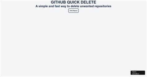 Github Cleaner Codesandbox