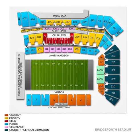 Jmu Bridgeforth Stadium Seating Chart Stadium Seating Chart