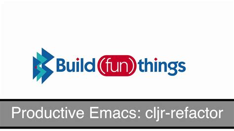 Productive Emacs Clojure Refactor Cljr Refactor Youtube