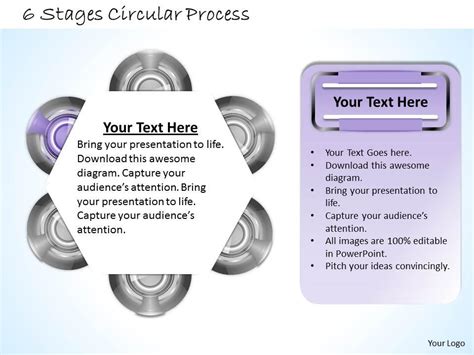 Busines Ppt Diagram Stages Circular Process Powerpoint Template Templates PowerPoint