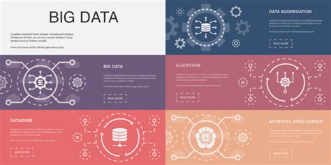 Big Data Database Data Aggregation Algorithm Vector Image