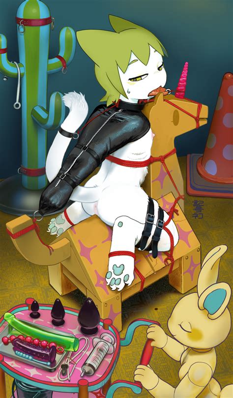 Rule 34 Anal Beads Anal Hook Anthro Anus Armbinder Assorted Sex Toys Bondage Bound Buttplug