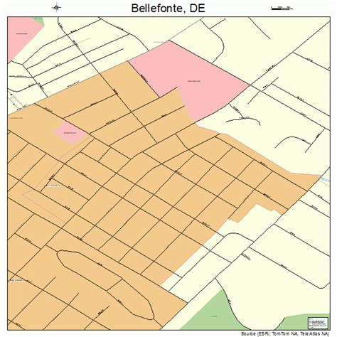 Bellefonte Delaware Street Map 1004650