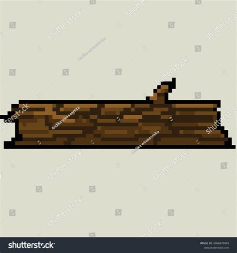 Pixel Art Rotten Log Enviroment Usable Stock Vector Royalty Free 2066679491 Shutterstock
