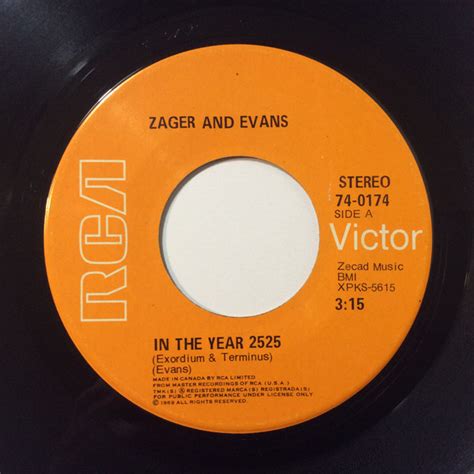 Zager And Evans In The Year 2525 Vinyl 7 45 Rpm 2 More 1969