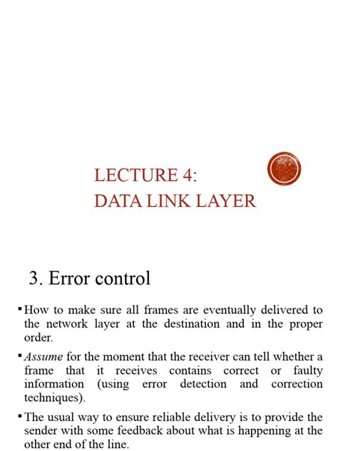 Data Link Layer Error Detection Correction Part B Pdf Error