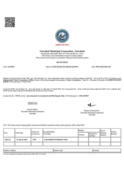 Certificate Factor Consultancy Architectural And Master Planning In Guwahati