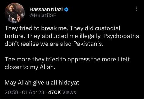 Hassaan Niazi Nephew Of Imran Khan Was Subjected To Custodial Tortue
