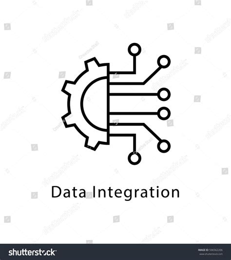 Data Integration Vector Line Iconintegrationdatavectoricon Data Icon Line Icon Flyer Template