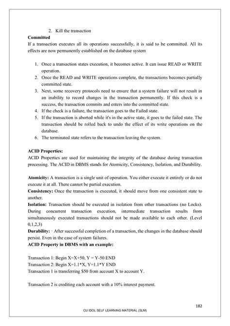 cu bca sem iii database management system second draft converted