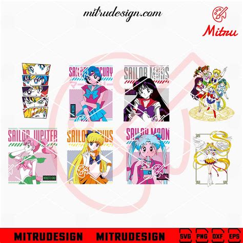 Sailor Moon Bundle Svg Anime Girl Svg Png Dxf Eps Digital Download Mitrudesign Com