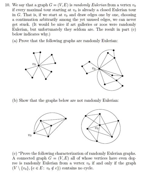 Solved 10 We Say That A Graph G Ve Is Randomly Eulerian From A
