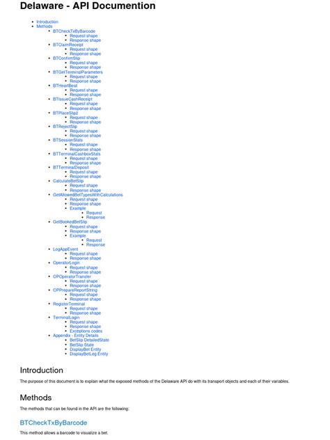 Delaware Api Documention Download Free Pdf Parameter Computer