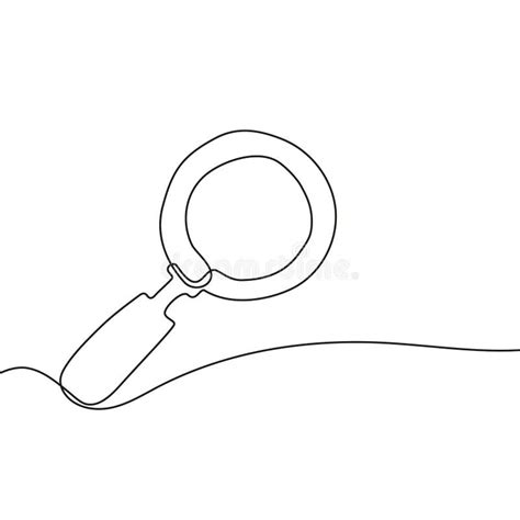 Magnifying Glass Continuous Line Stock Illustrations 229 Magnifying Glass Continuous Line