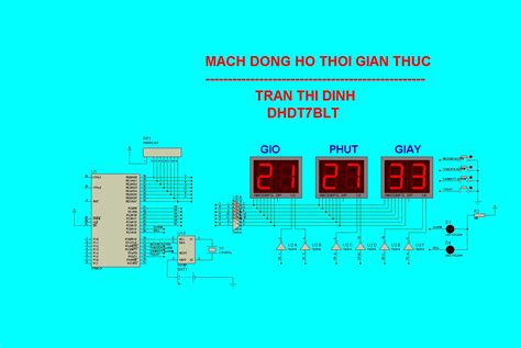 Dientutudong Ppe Mạch đồng Hồ Thời Gian Thực Ds1307 Hiển Thị Led 7 đoạn