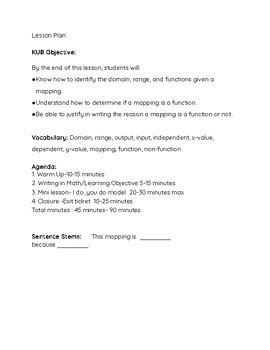 I Can Identify The Domain Range And Function Given A Mapping TPT