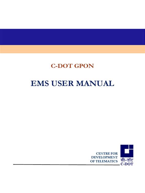 User Manual Cdot Gpon Ems Pdf Computing Computer Networking