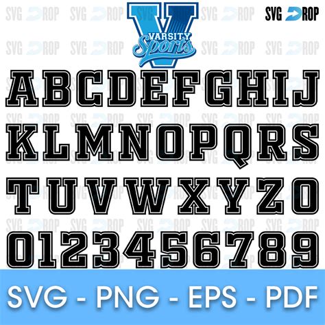 Varsity Font Svg College Font Svg Varsity Alphabet Svg Svg Cut Files For Cricut Varsity Letters