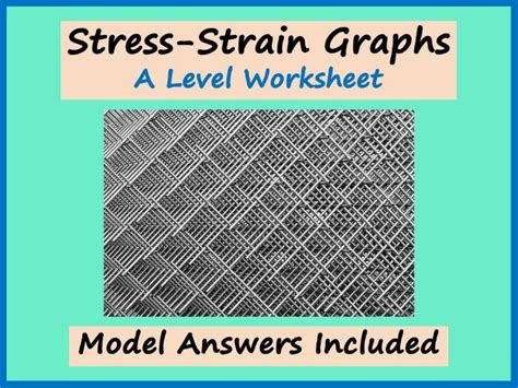 Stress Strain Graphs Worksheet A Level Physics Teaching Resources