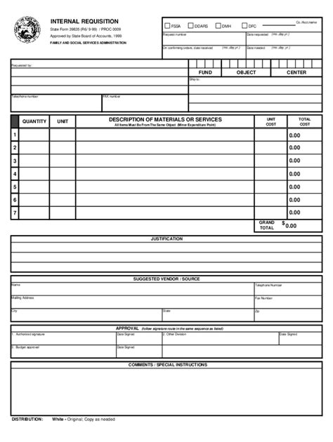 Fillable Online Internal Requisition Pdf Fax Email Print Pdffiller