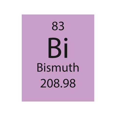 Bismuth Symbol Chemical Element Of The Periodic Table Vector Illustration 9487849 Vector Art