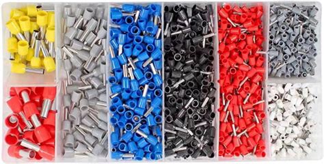 Набор кабельных наконечников гильзы Olkwl 1200 шт кабельные клеммы изолированные для обжима