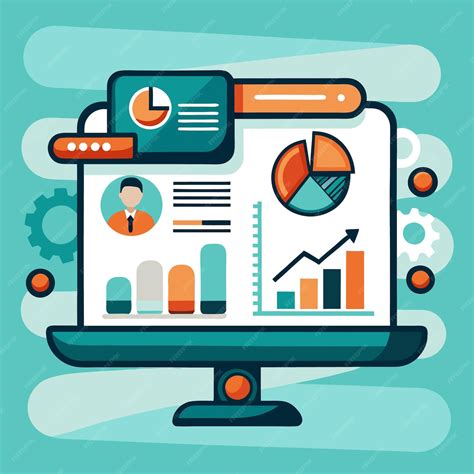 Digital Dashboard Showcasing Data Visualization And Analytics Premium Ai Generated Vector