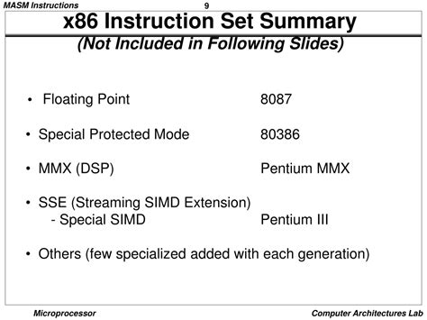 Ppt Mastering 8086 Instruction Set Masm Basics And Linking Guide