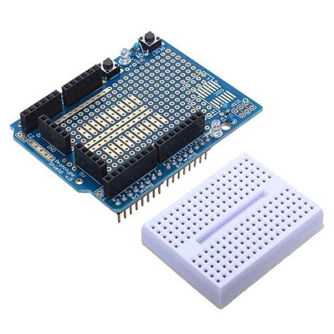 Arduino Compatible 328 Protoshield Prototype Expansion Board With Mini Breadboard