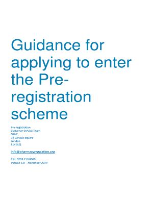 Fillable Online Pharmacyregulation GPhC Pre Reg Application Form Pdf General