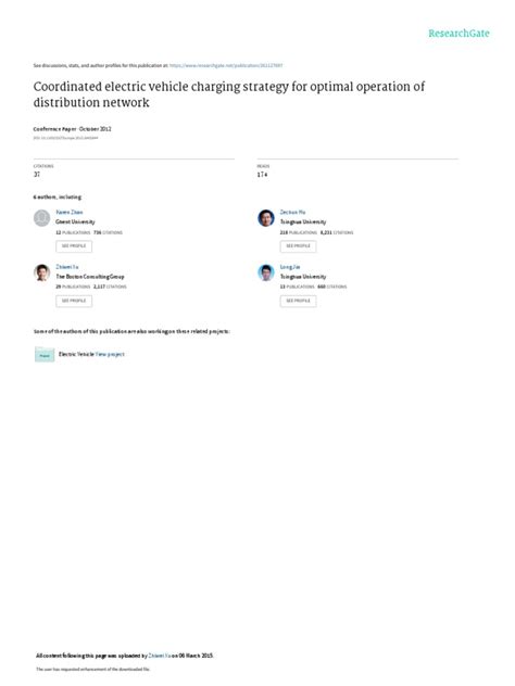 Coordinated Electric Vehicle Charging Strategy For Optimal Operation Of Distribution Network Pdf