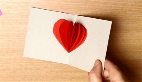 Diy Валентинка 3d Очень просто Открытка ко дню Святого Валентина Самодельные открытки