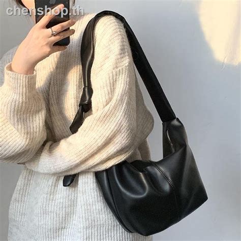 เกาหลีออกแบบเฉพาะแหวนแฟชั่นถุงเกี๊ยวในแนวทแยงในฤดูใบไม้ร่วงและฤดูหนาวใหม่หญิงกระเป๋าป่าไหล่ข้าง