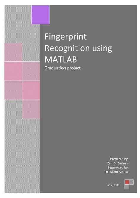 Pdf Fingerprint Recognition Using Matlab Humera Tariqhumerapkdownloadfingerprint