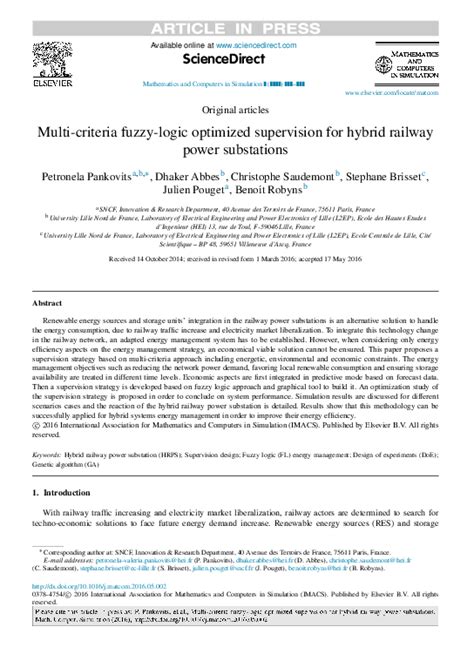Pdf Multi Criteria Fuzzy Logic Optimized Supervision For Hybrid Railway Power Substations