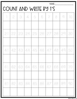 Count And Write To 100 By 1 S By Creation Education TpT