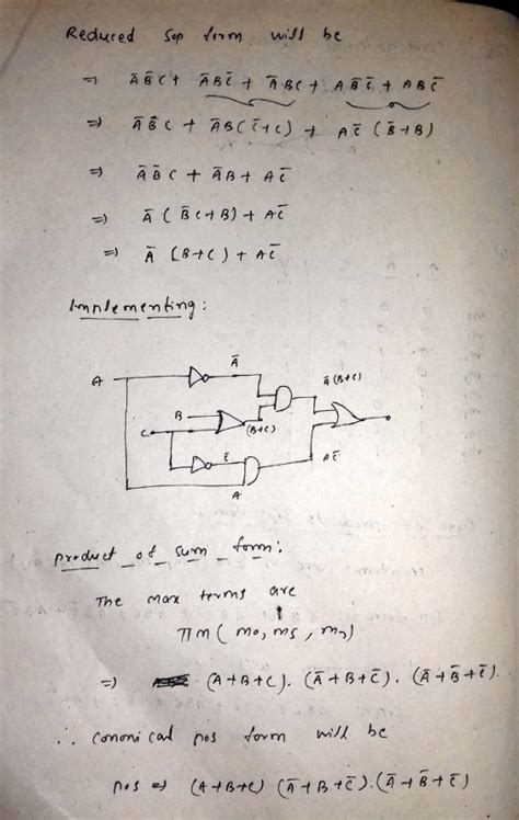 1 write a boolean equation in sum of products sop canonical form