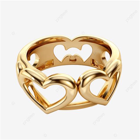황금 3d 하트 반지 발렌타인 데이 인사말 하트 포스터 하트 배너 사랑 바탕화면 Png 일러스트 및 이미지 에 대한 무료 다운로드 Pngtree